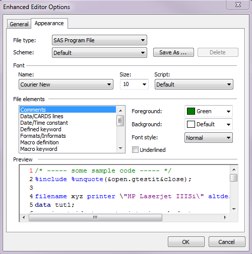 Customizing Sas