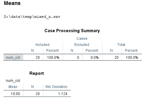 SPSS Mixed Command