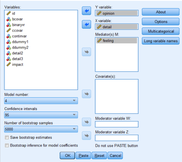 Introduction to Mediation Models with the PROCESS Macro in SPSS